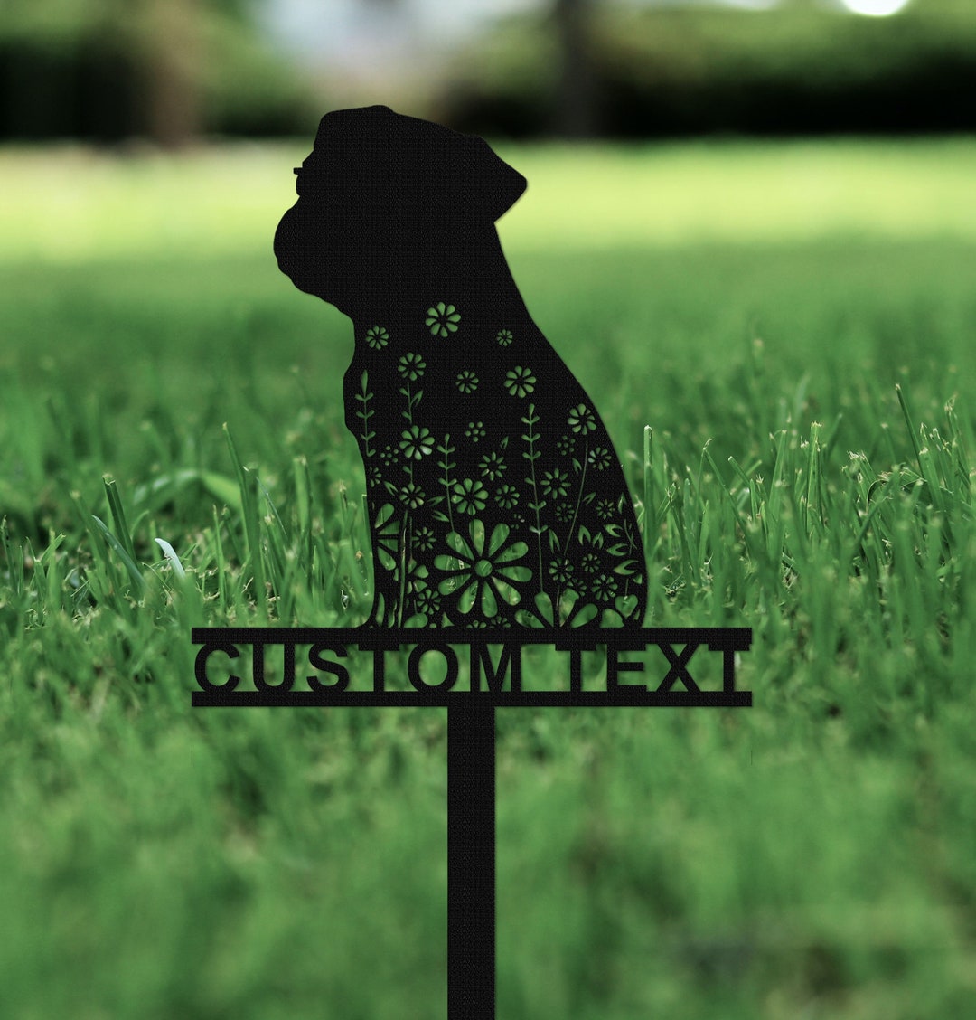 Custom Pug Memorial Stake Sign,pet Grave Markers Sign, Metal Sign With ...