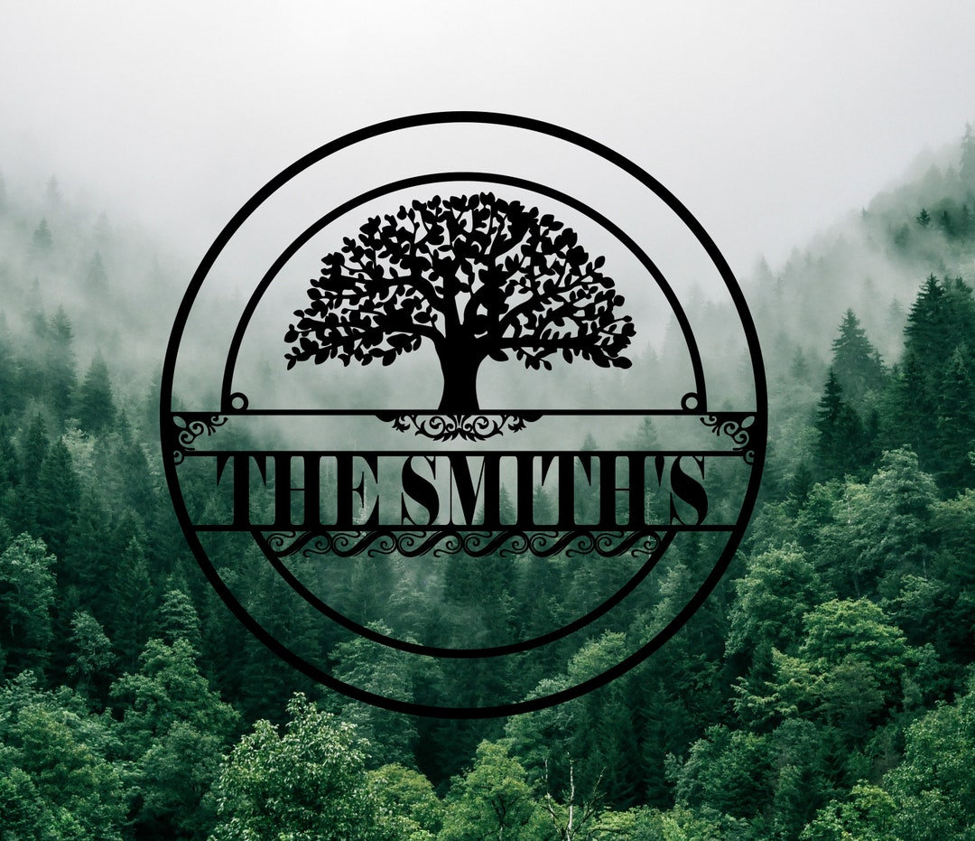 Custom Tree of Life Metal Sign,monogram Wall Sign,personalized Tree ...