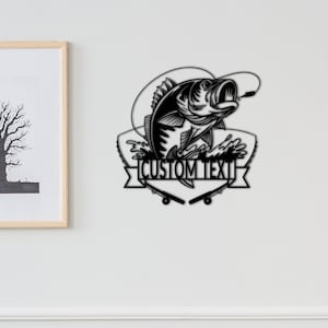 Custom Metal Fish Sign,fishing Gifts for Men,personalized Fishing Metal ...