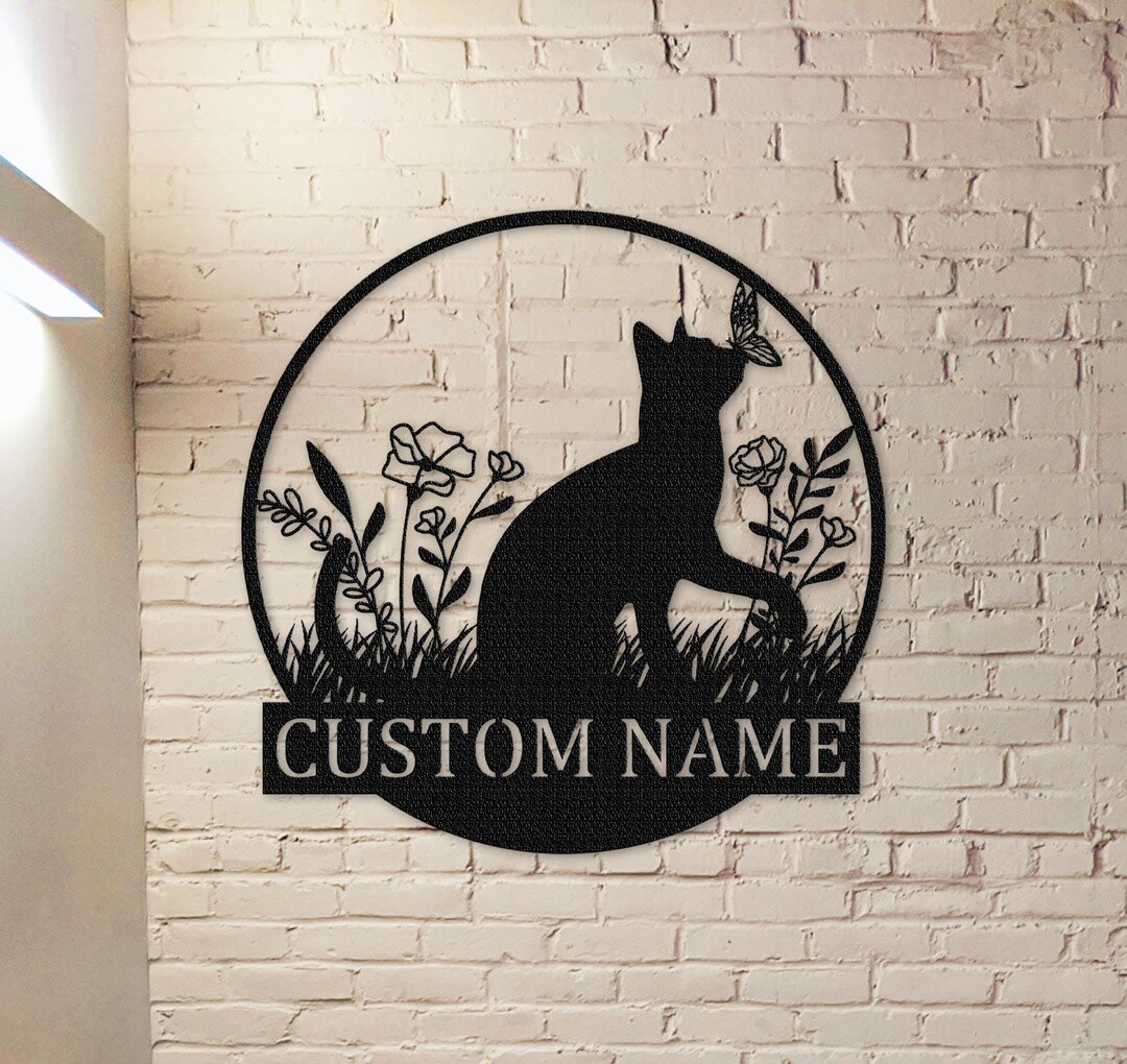 Cat Memorial Sign,custom Cat Name Sign,pet Loss Gift,pet Lover Gift,cat ...