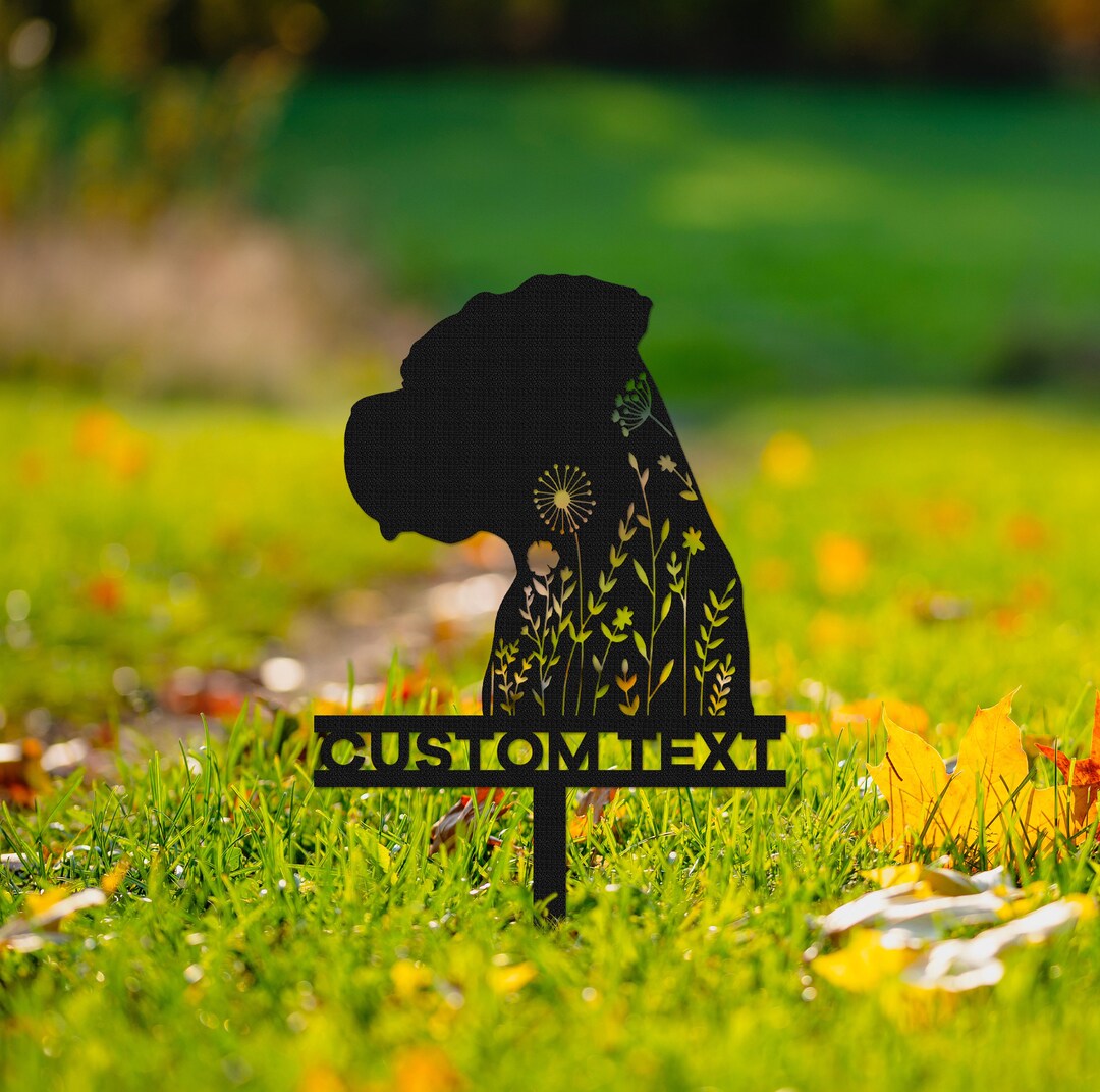 Custom Boxer Dog Memorial Stake Sign,pet Grave Markers Sign, Metal Sign ...