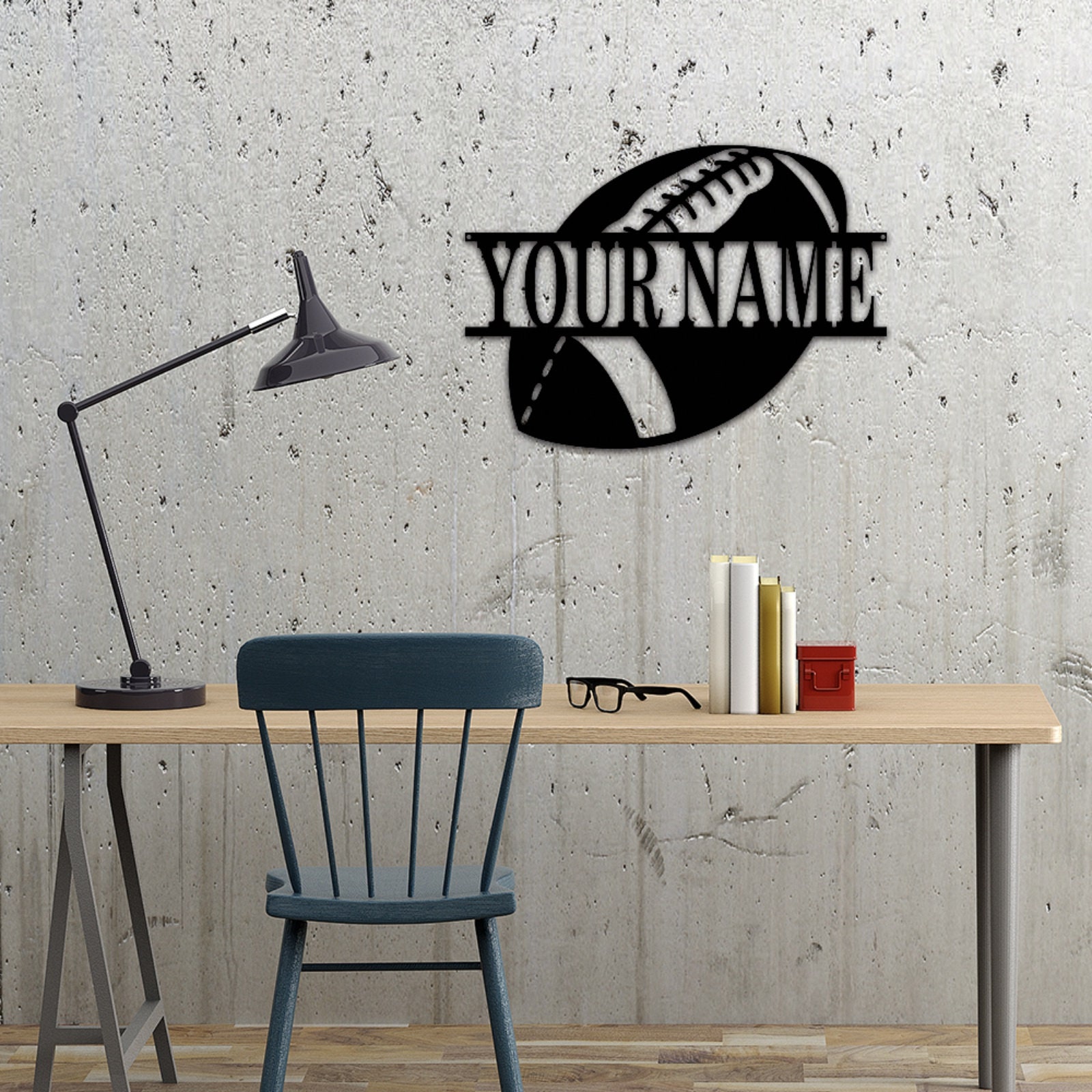 Football Sign,custom Football Metal Sign,football Name Sign, Metal ...