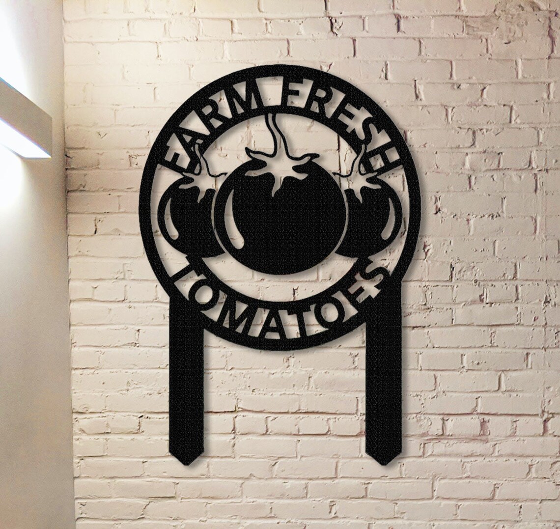 Tomato Garden Sign With Stake,personalized Garden Metal Sign,custom ...