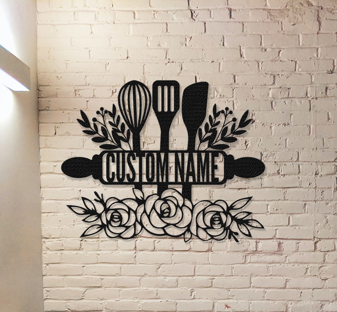Personalized Kitchen Wall Art,kitchen Metal Sign,custom Kitchen Sign ...