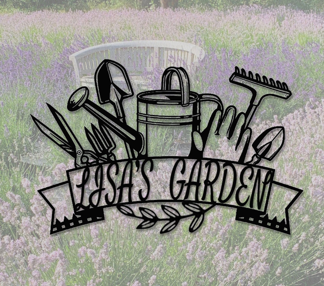 Custom Garden Sign,personalized Garden Metal Sign,garden Wall Art ...