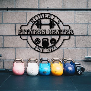Custom Fitness Center Metal Sign,gym Wall Art,training Center Sign ...