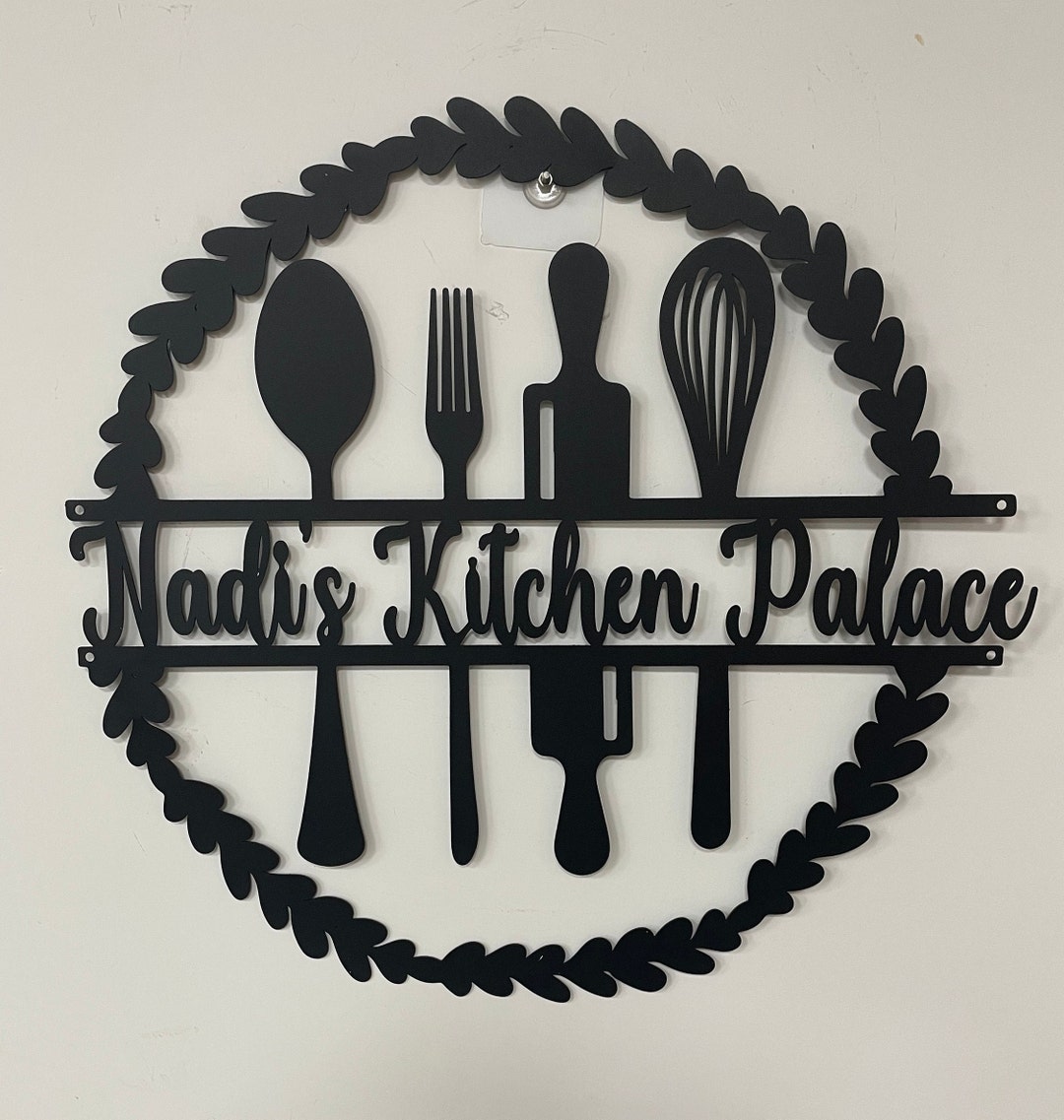 Personalized Kitchen Metal Sign,kitchen Wall Art for Mom,family Kitchen ...