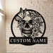 Personalized Sugar Skull Metal Sign,custom Skull Wall Art for Room ...