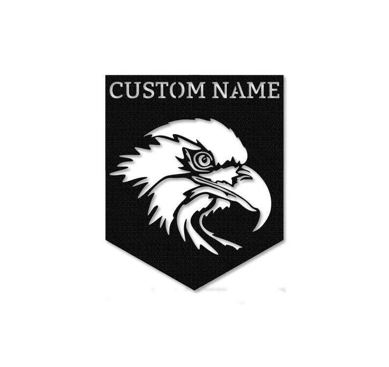 Eagle Monogram Signeagle Metal Wall Artcustom Eagle Name - Etsy