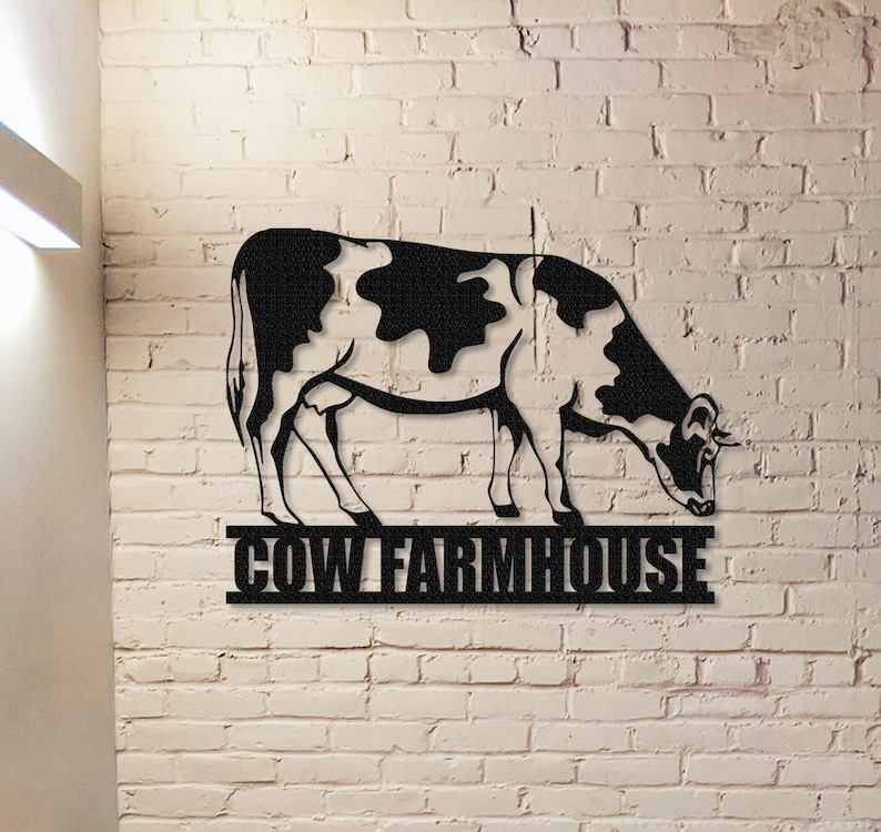 Custom Cow Sign Namecow Wall Artpersonalized Cow Metal - Etsy