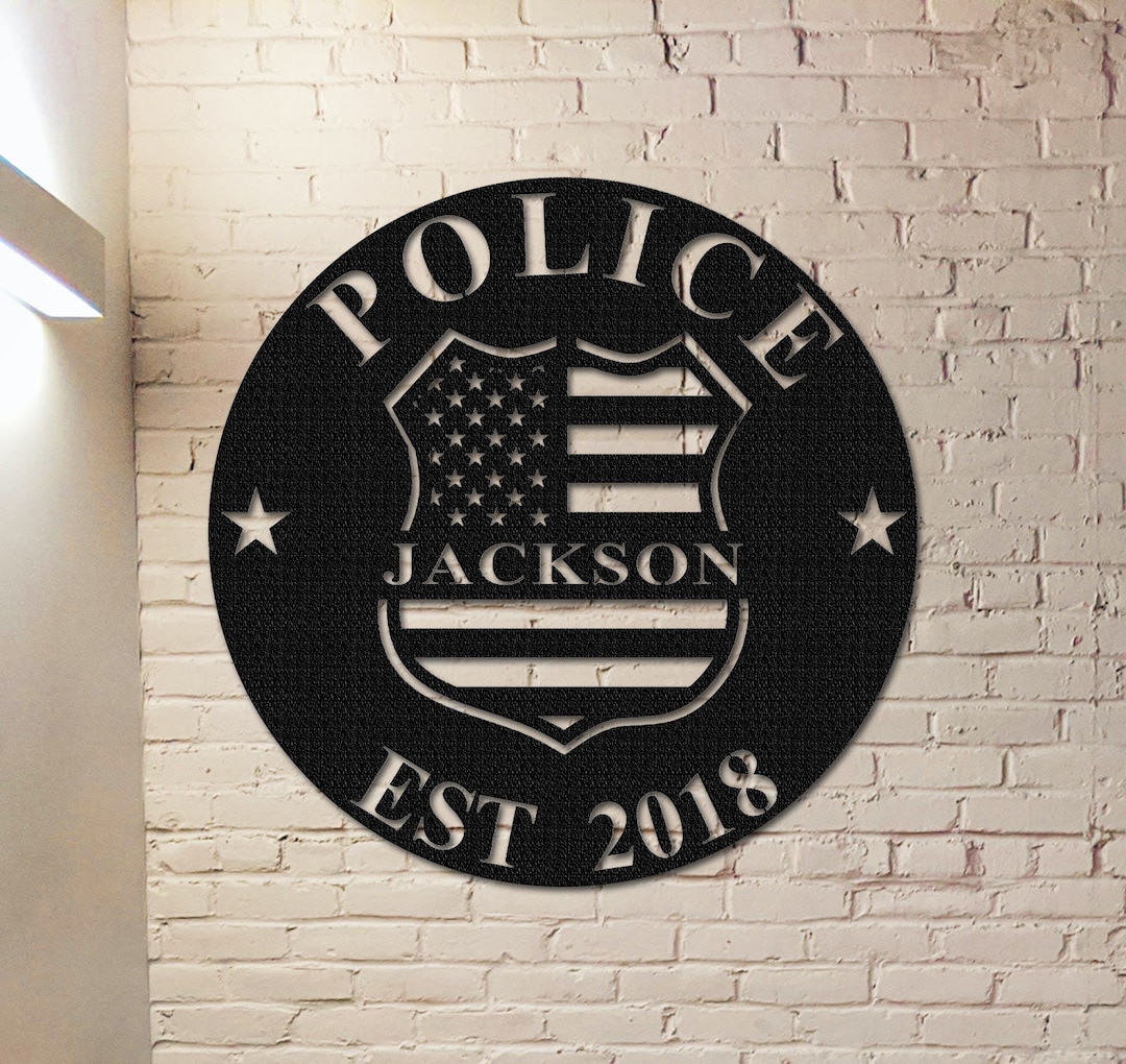 Police Sign for Home,metal Police Wall Art Personalized,police Officer ...