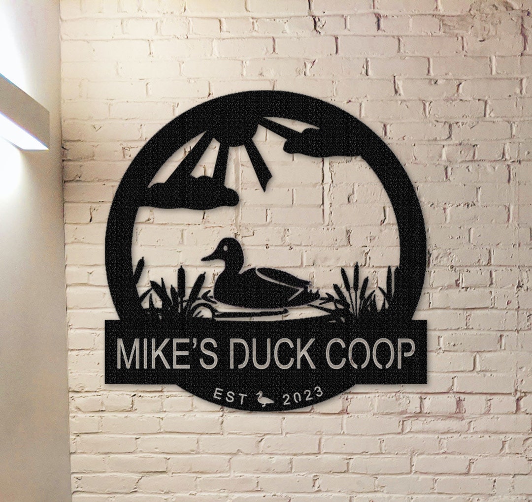 Personalized Duck Farm Sign,duck Coop Decor,duck Metal Sign,duck ...