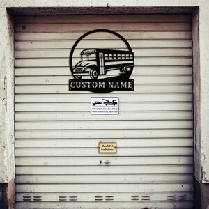 Custom School Bus Metal Sign,personalized School Bus Sign Name,gift for ...