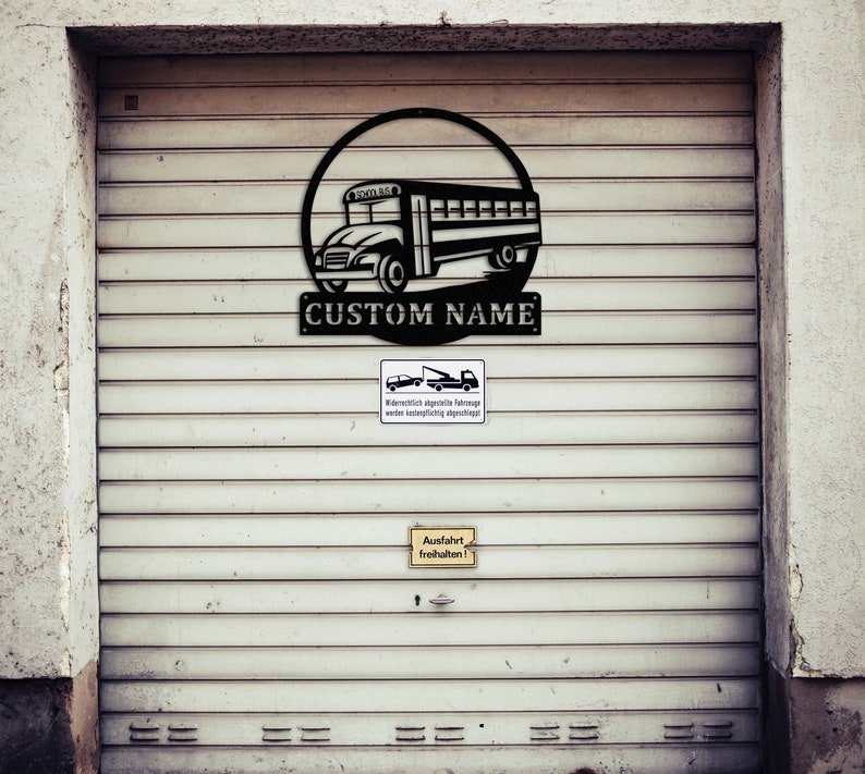 Custom School Bus Metal Sign,personalized School Bus Sign Name,gift for ...