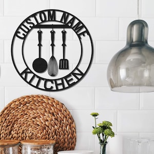 Customized Kitchen Metal Sign,kitchen Wall Art,kitchen Decor ...