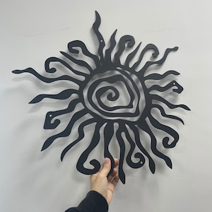 Wacky Sun Metal Sign,metal Wall Art,sun Metal Art,garden Decor,patio ...
