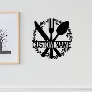 Custom Kitchen Metal Sign,personalized Kitchen Wall Art,kitchen Decor ...