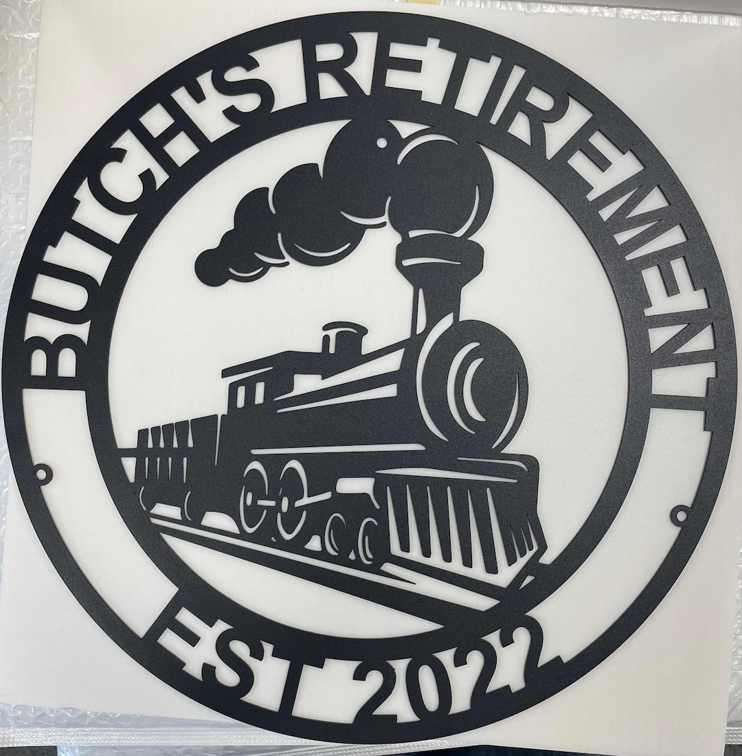 Custom Railroad Sign,train Metal Sign Name,railway Sign,room Decor ...