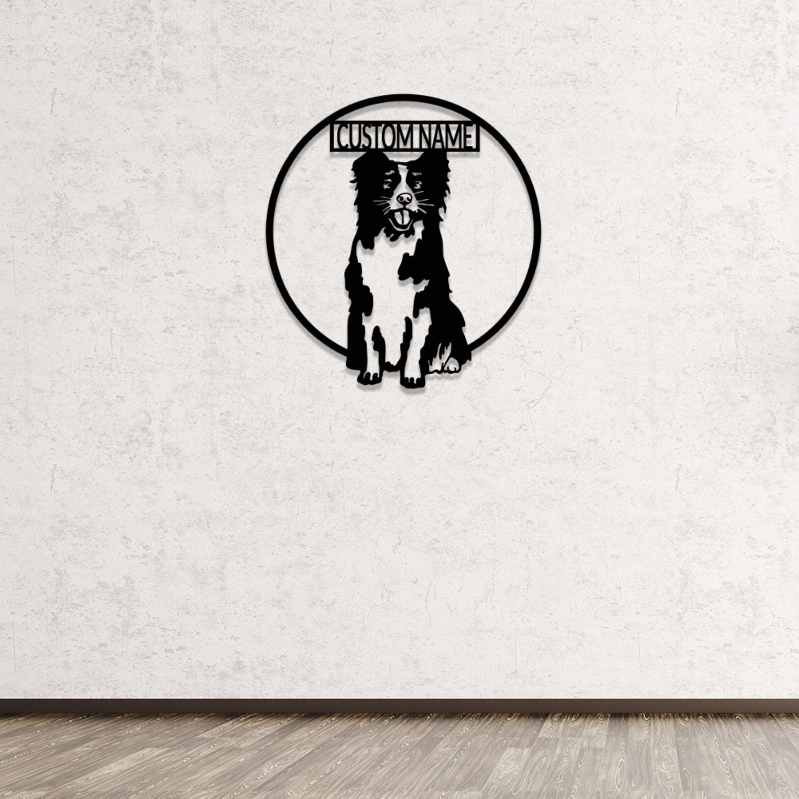 Custom Border Collie Metal Sign,led Lights,personalized Dog Lover Name ...
