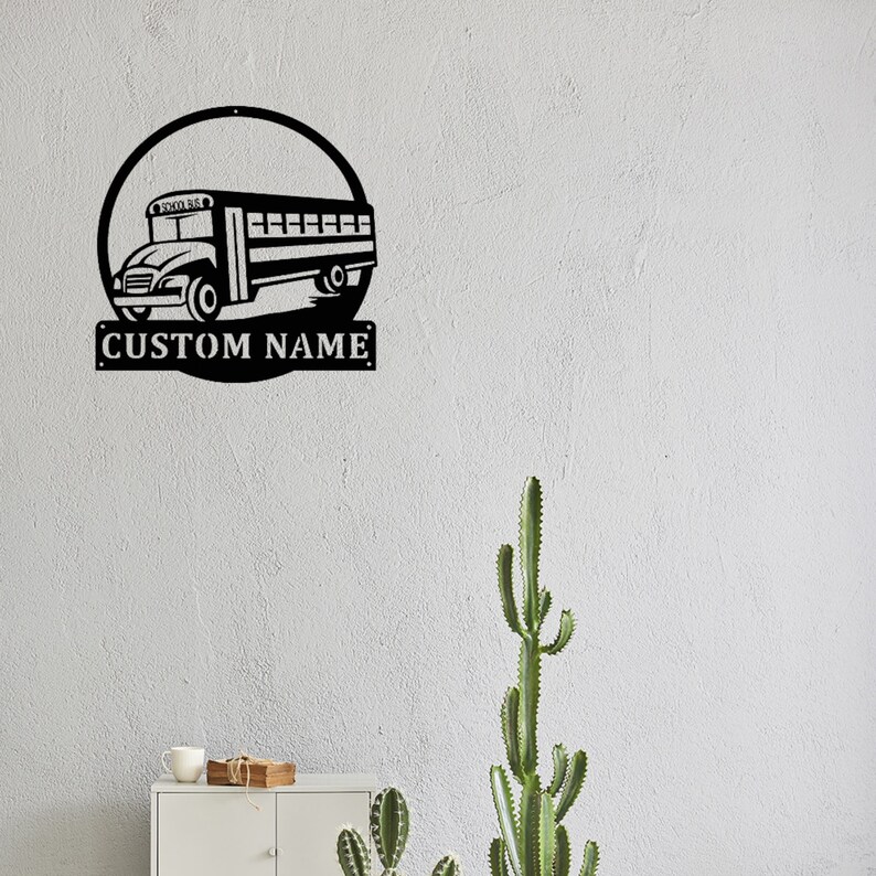 Custom School Bus Metal Sign,personalized School Bus Sign Name,gift for ...