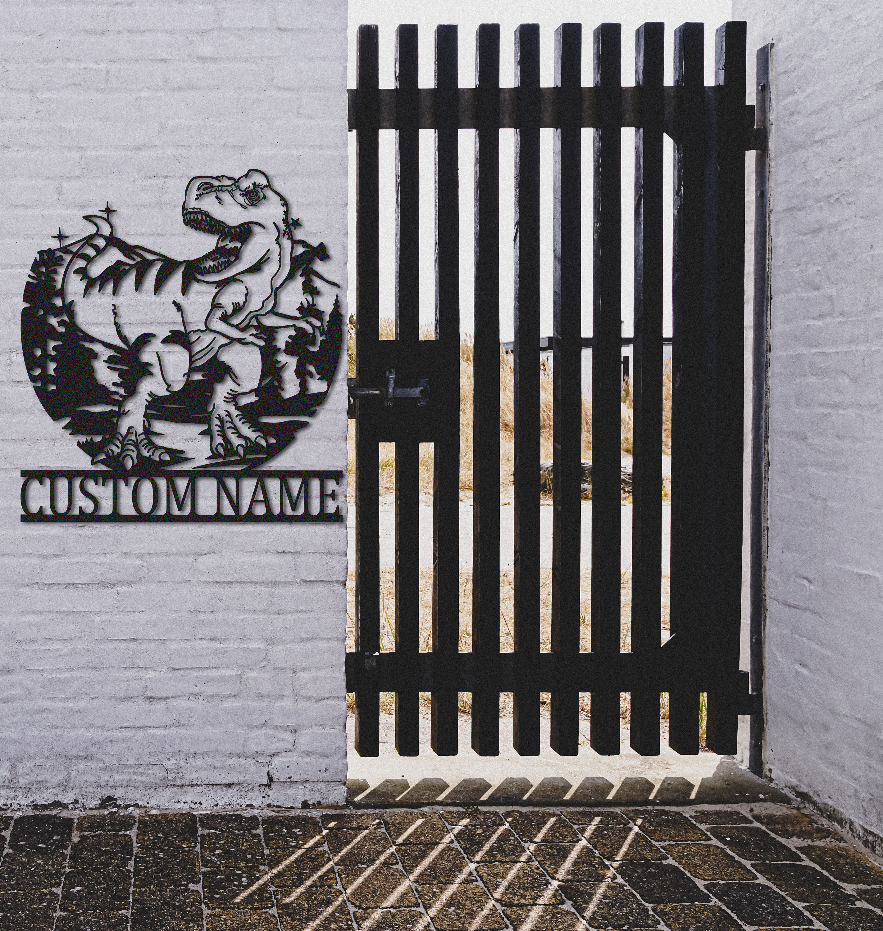Custom Dinosaur Metal Sign,dinosaur Wall Art,personalized Dinosaur ...