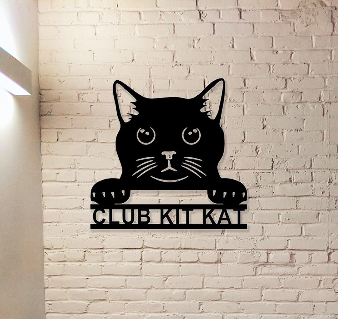 Custom Cat Metal Sign,cat Lover Gift,cat Wall Art,personalized Cat Wall ...