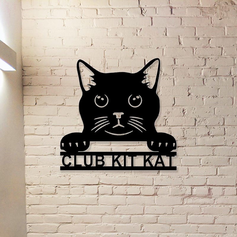Cat Metal Wall Art - Etsy