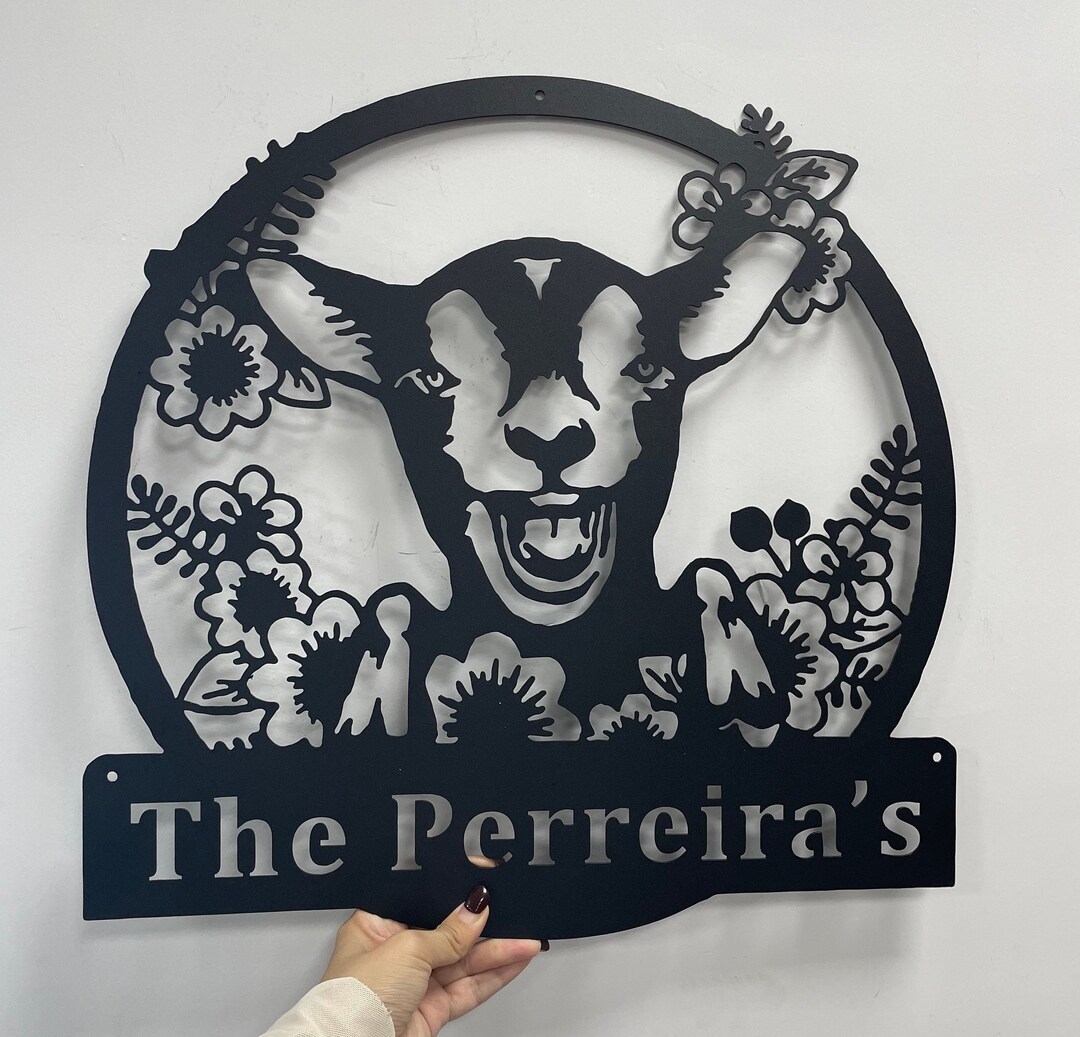 Custom Sheep Metal Sign,personalized Goat Sheep Metal Wall Art,sheep ...
