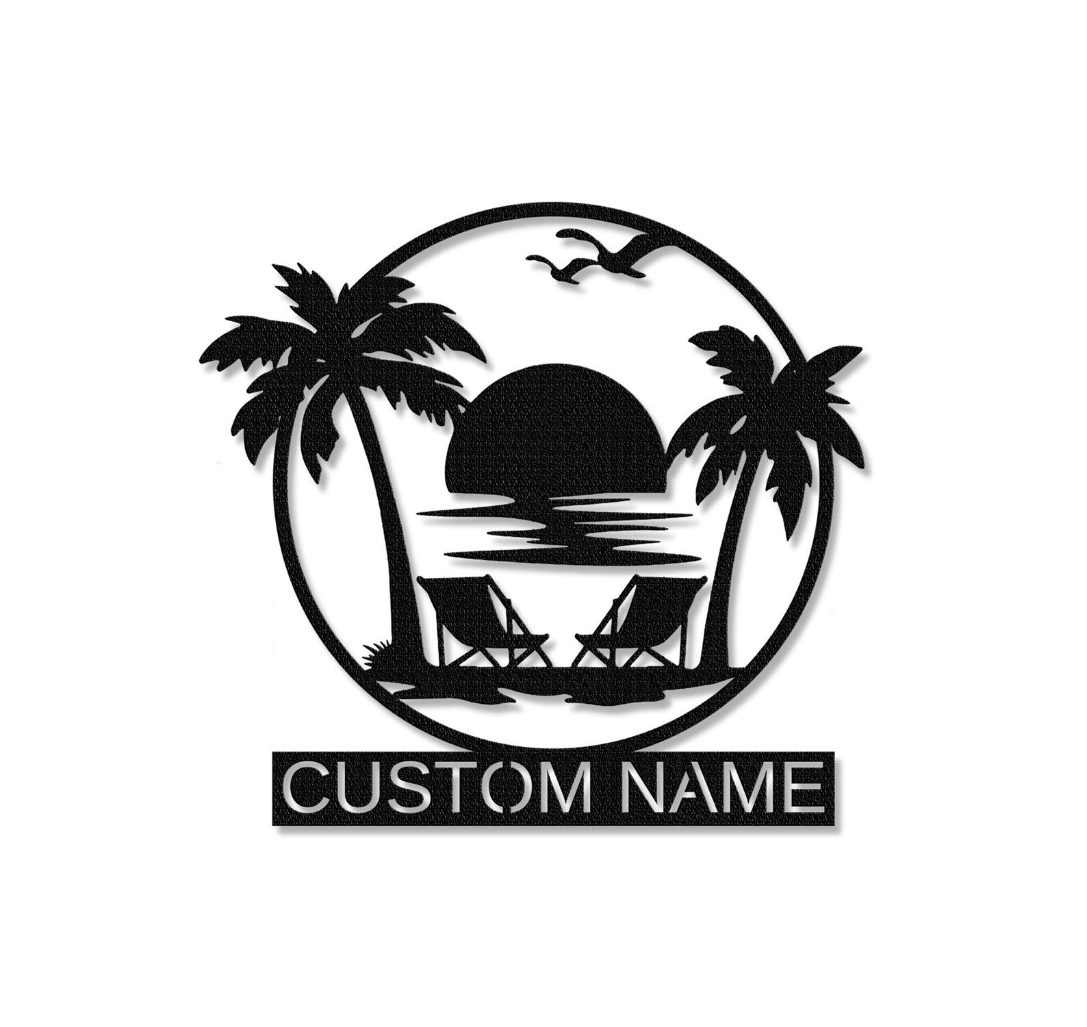 Custom Beach Decor,personalized Sunset Wall Art,summer Beach Sign ...