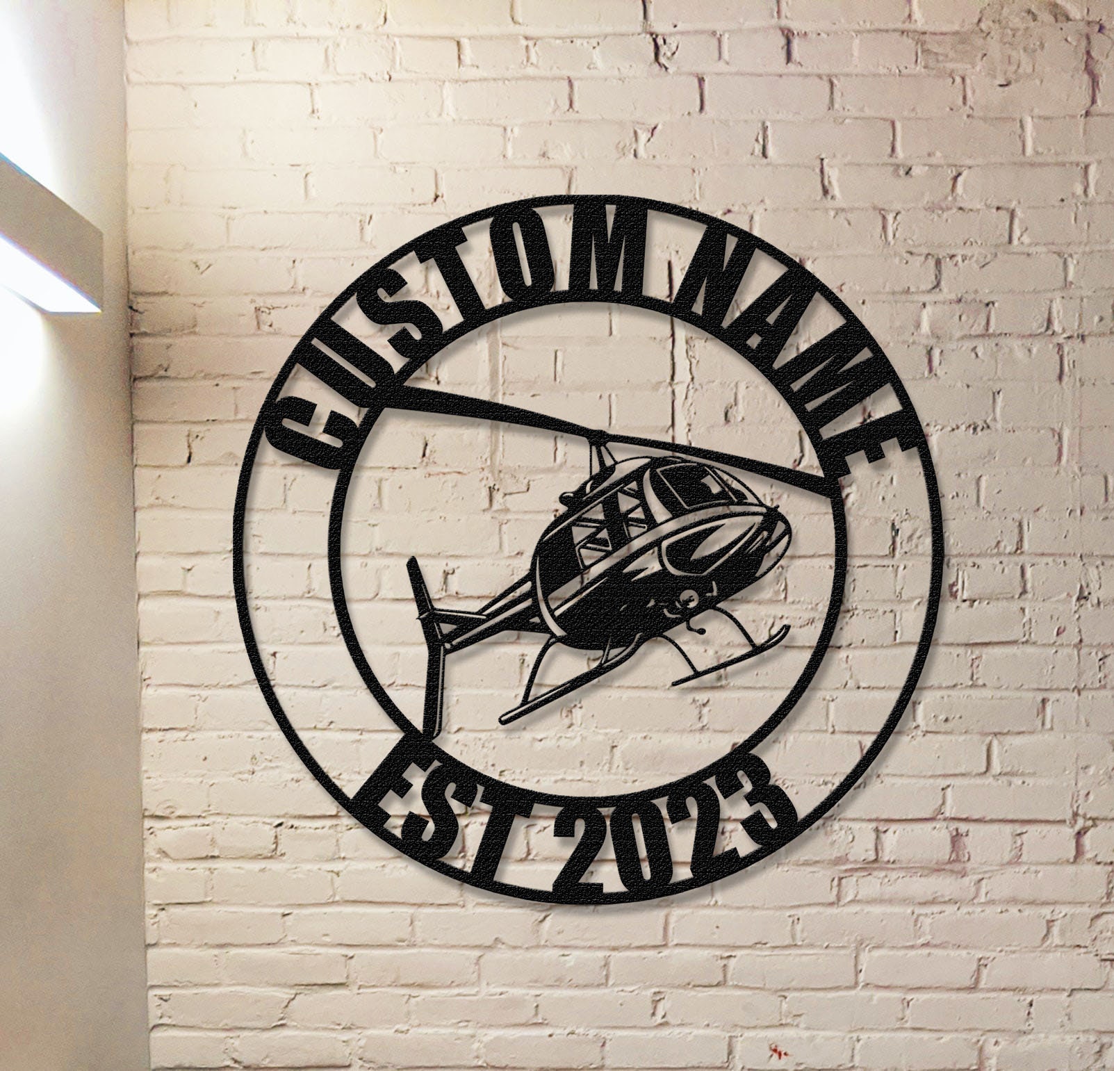 Personalized Helicopter Metal Signcustom Pilot Wall - Etsy