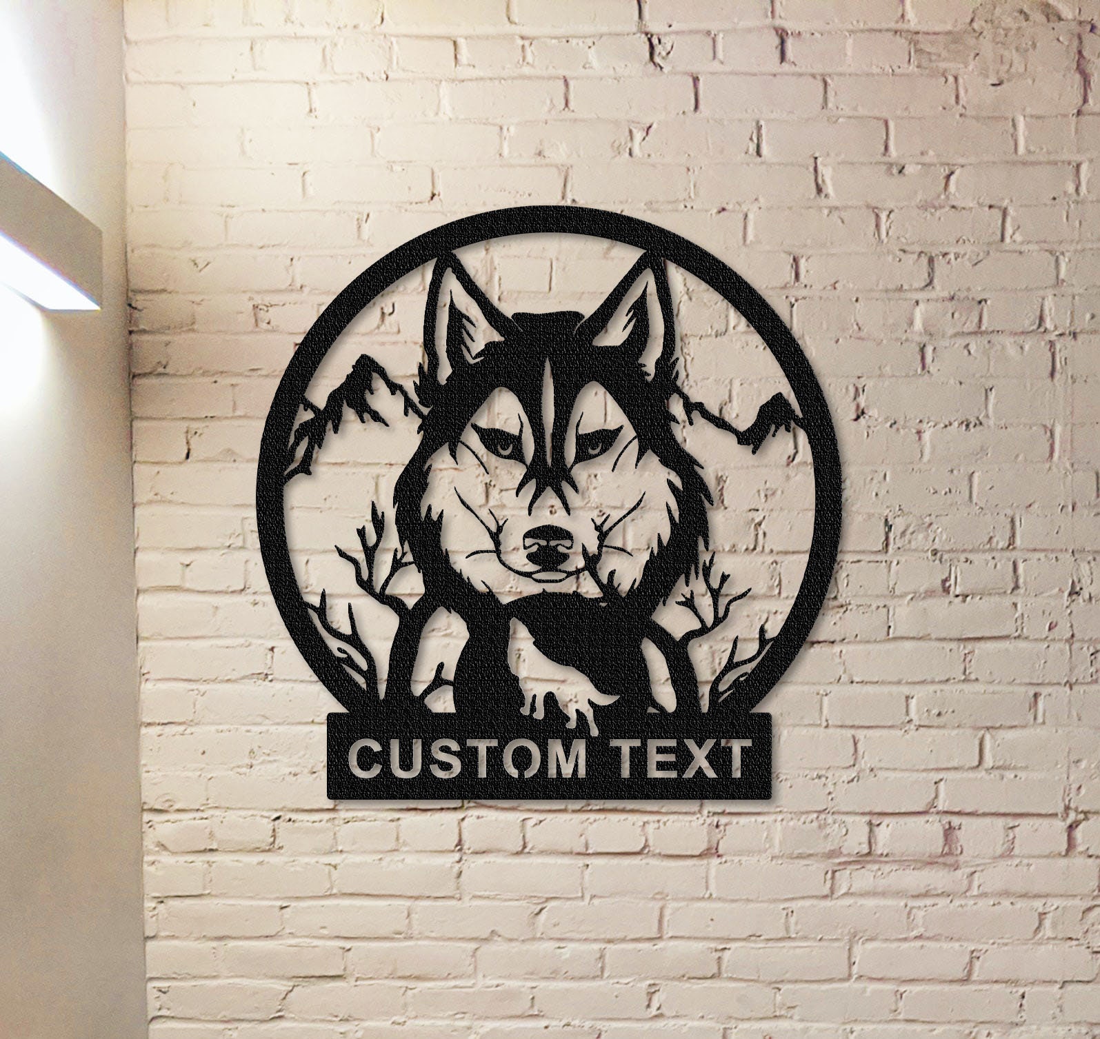 Howling Wolf Signcustom Wolf Wall Decorwolf Wall Decorwolf - Etsy