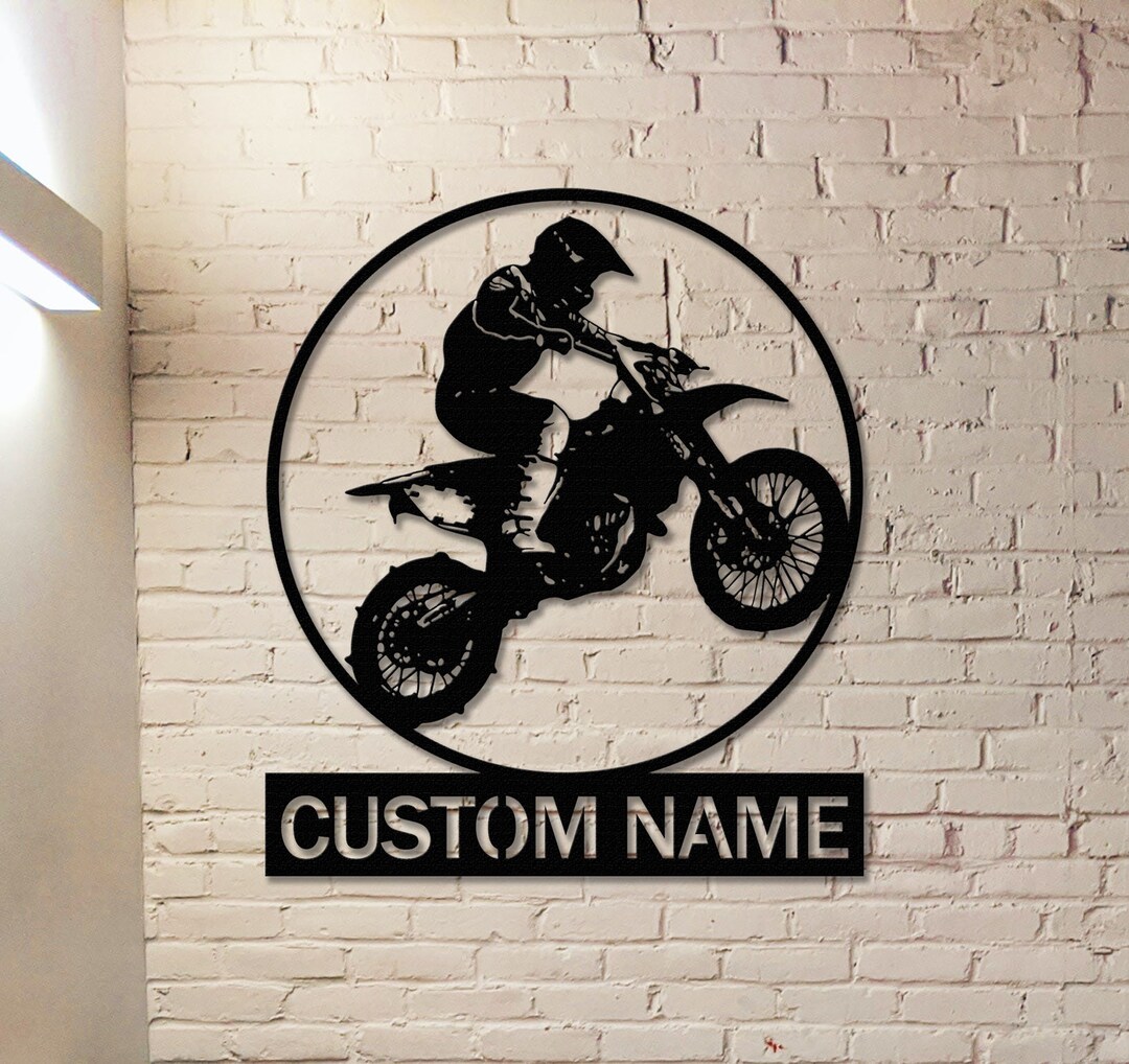 Custom Motorcycle Sign Name,personalized Motorcycle Wall Art,biker ...