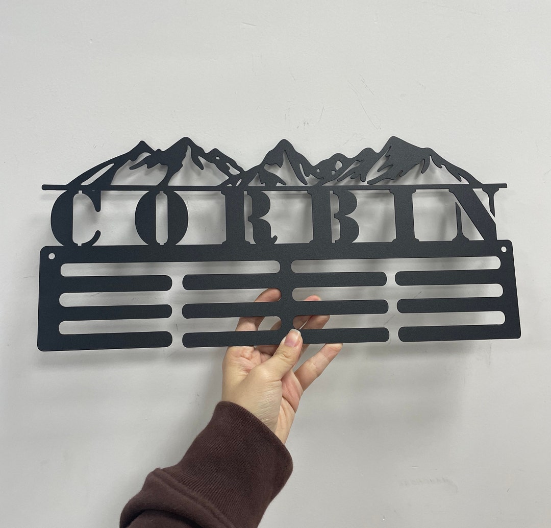 Personalized Medal Hanger Metal Sign,custom Medal Hanger Name for Medal ...