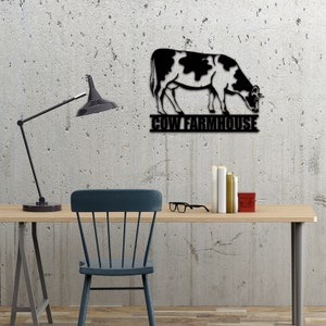 Custom Cow Sign Name,cow Wall Art,personalized Cow Metal Sign,cow ...