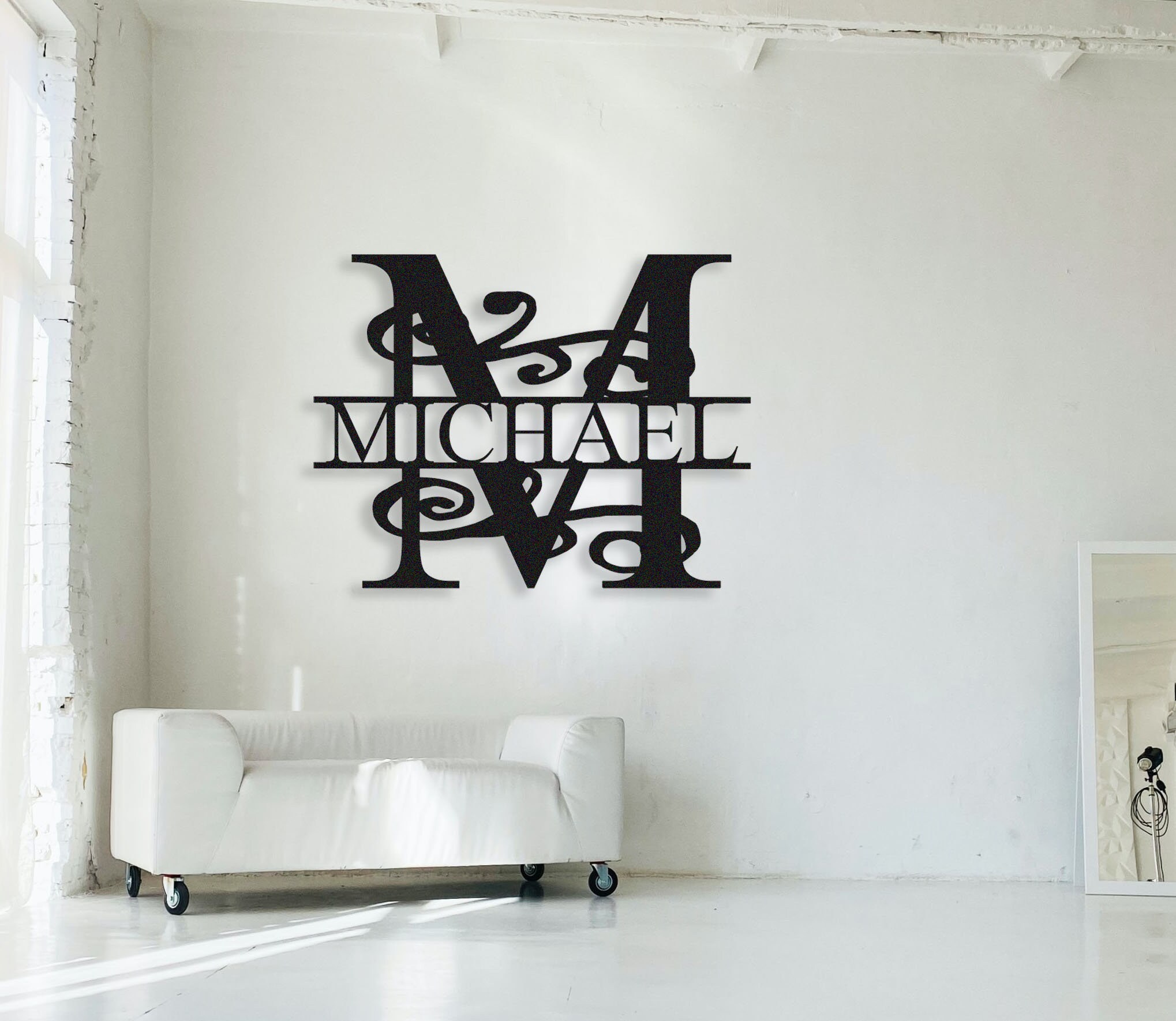 Custom Last Name Metal Sign, Monogram Wall Art for House Decor ...