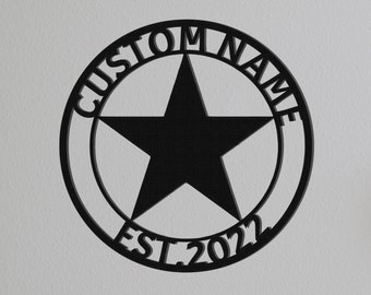 Custom Texas Address/ Name Sign - Etsy