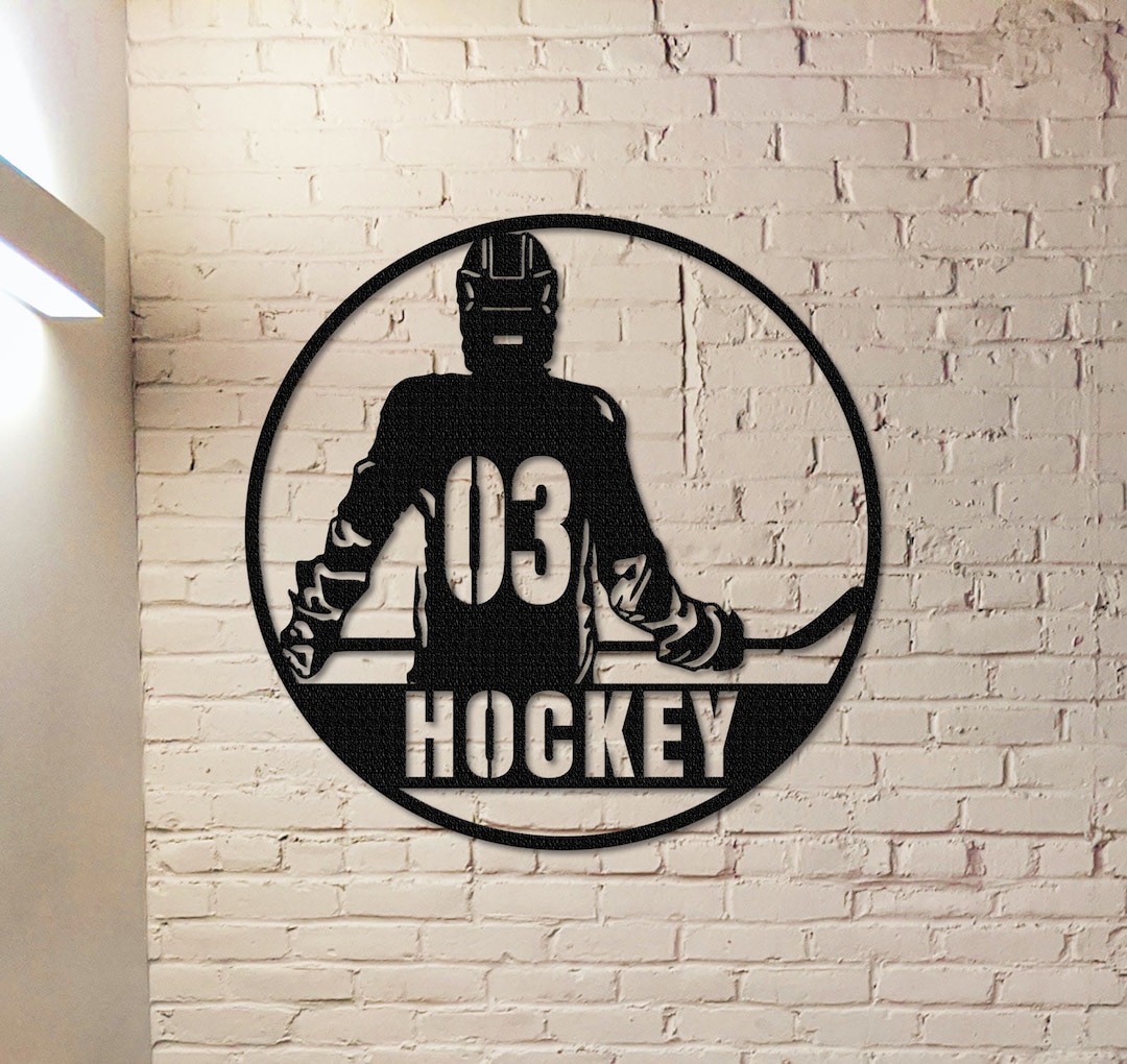 Hockey Metal Sign,personalized Hockey Wall Art,hockey Wall Decor,custom ...