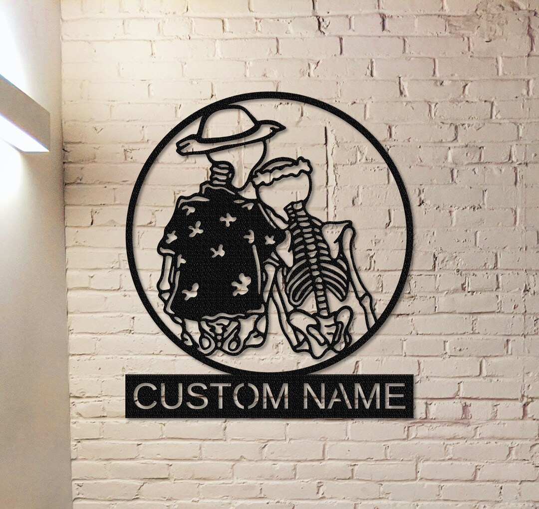 Sugar Skull Sign,skull Lover Sign,custom Skull Name Sign,personalized ...