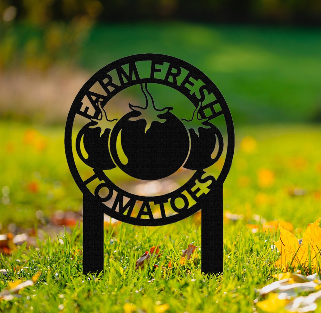 Tomato Garden Sign With Stake,personalized Garden Metal Sign,custom ...