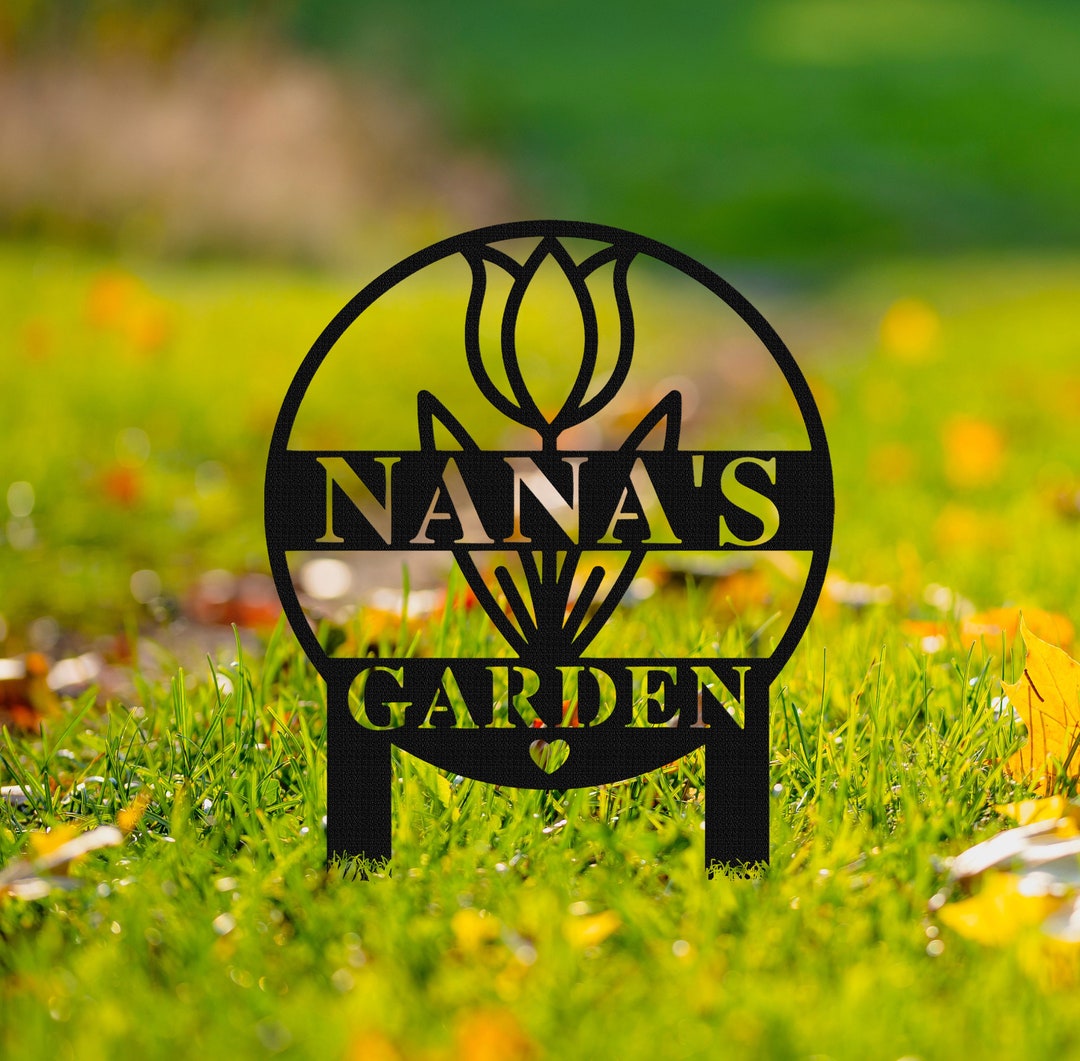 Garden Stake Sign,custom Garden Stake,personalized Garden Name Sign ...