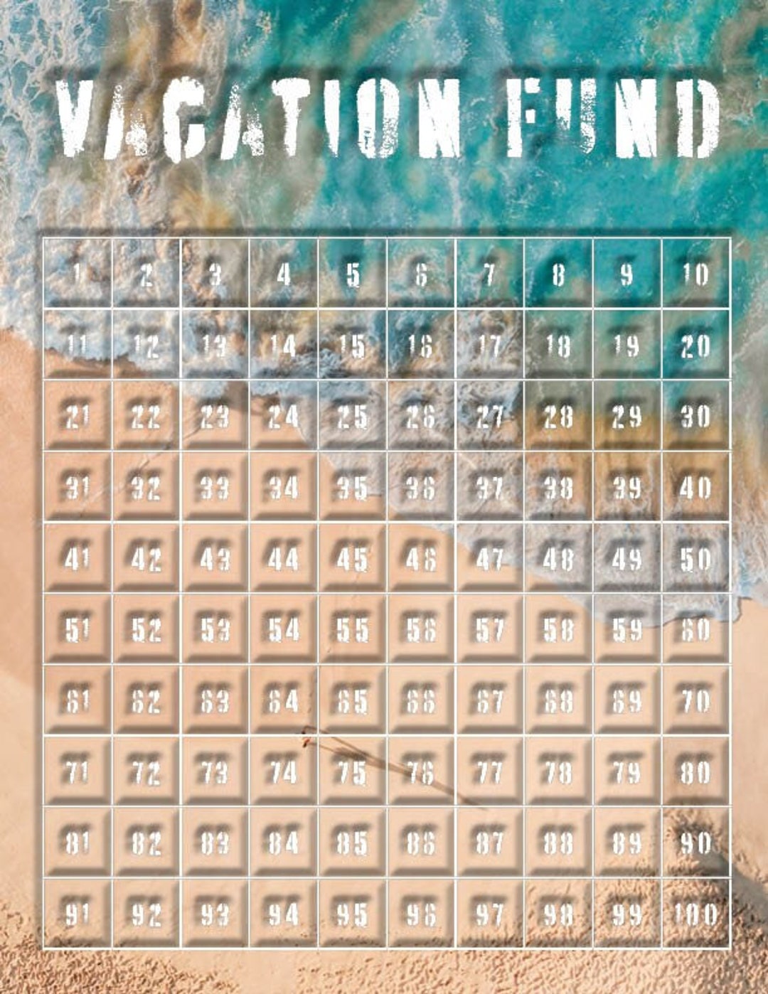 Vacation Fund Envelope Saving Tracker - Etsy
