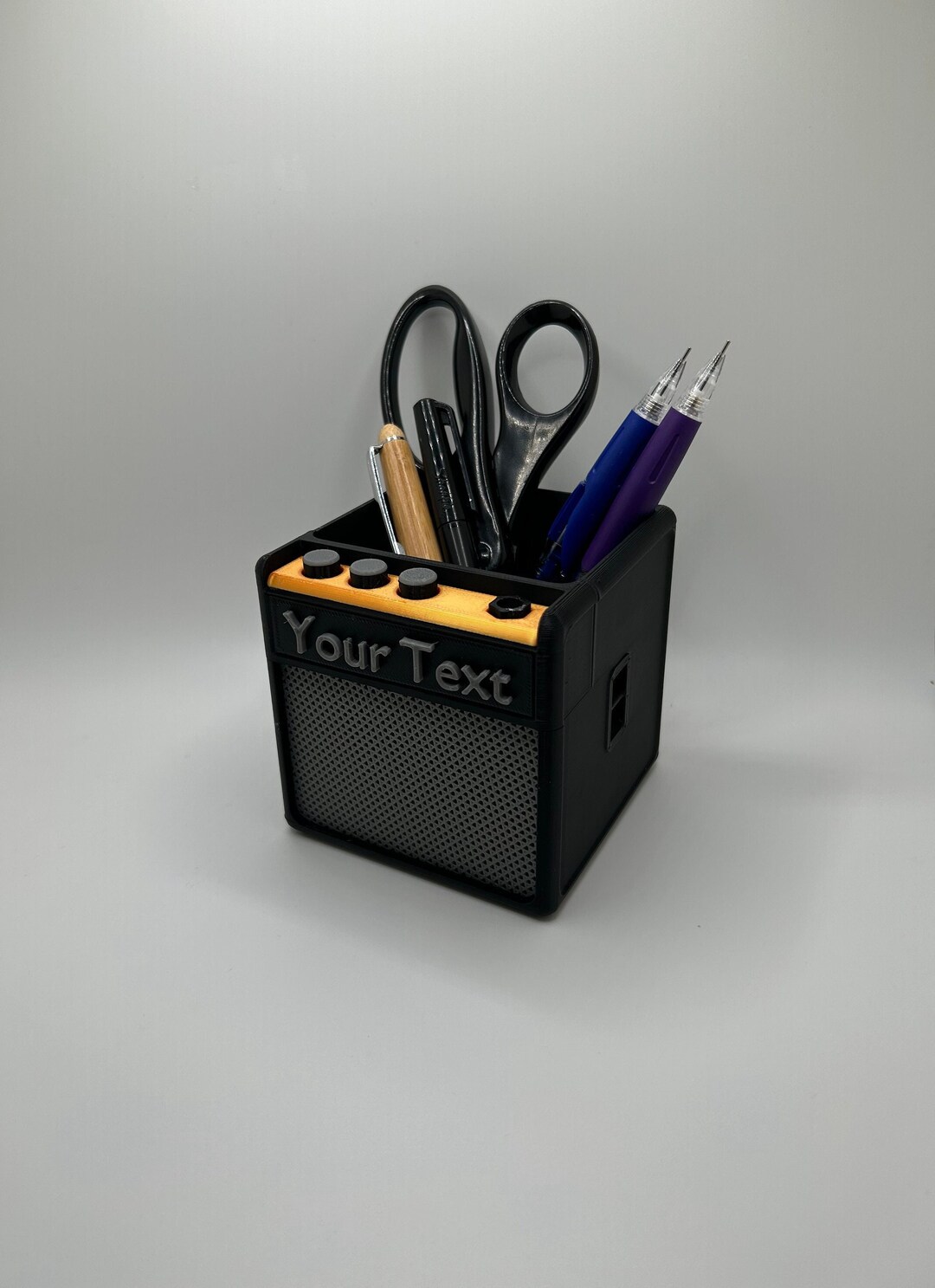Customizable Amp, Desk Organizer, Musician Pen Holder, Guitar Desk Art ...