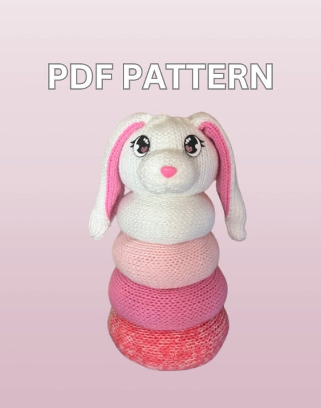 Pattern for Bunny Rabbit Toy Stacker Circular Knitting - Etsy