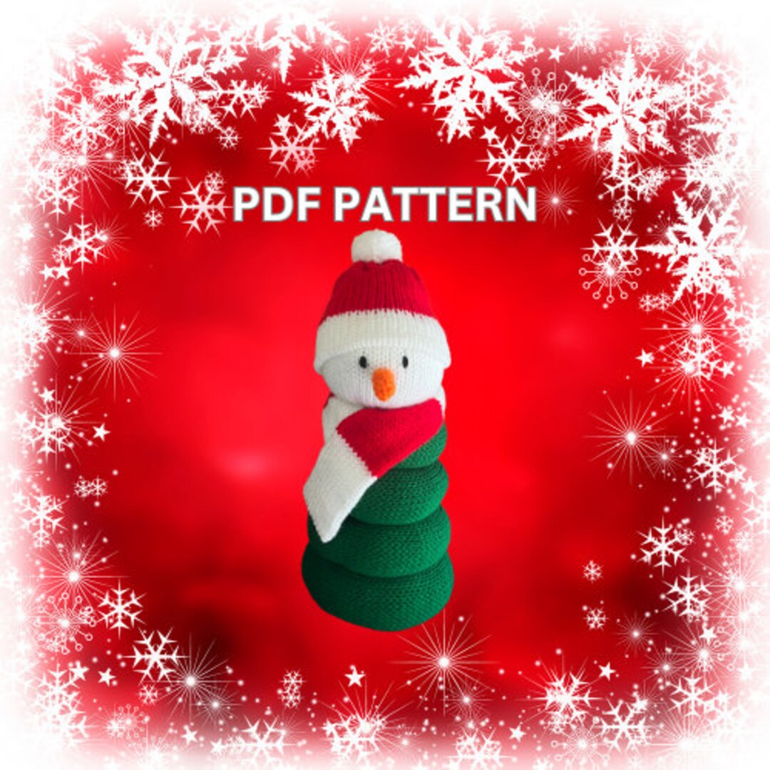 PDF Knitting Machine Pattern for Snowman Christmas Tree Toy Stacker ...