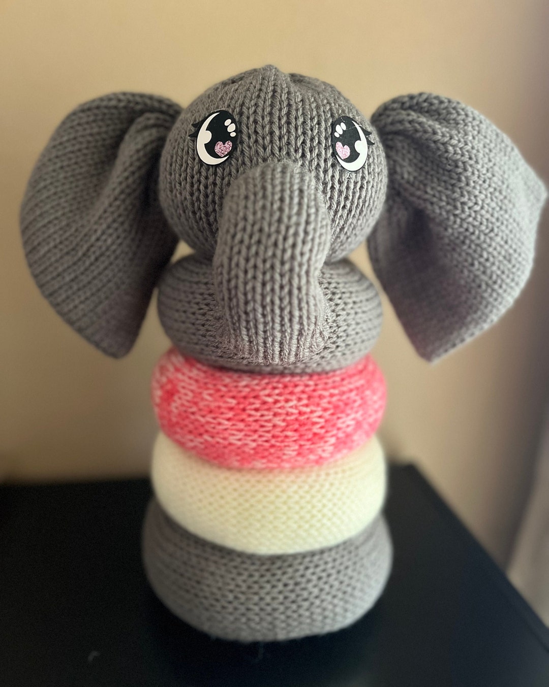 PDF Pattern for Circular Knitting Machine Elephant Toy Stacker, Baby ...
