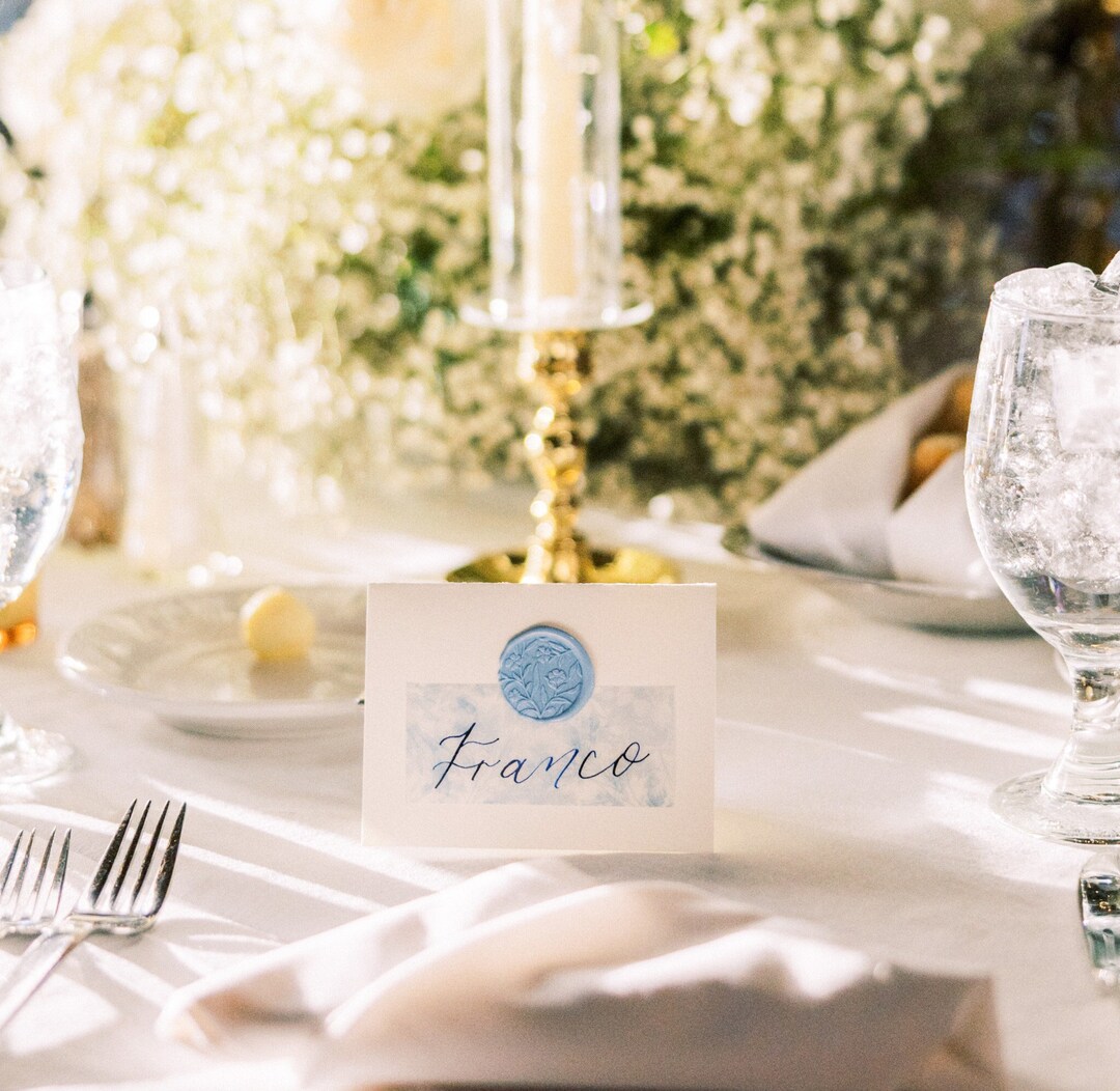 Wedding Place Cards Handwritten Place Card Wedding Handmade Name Cards ...