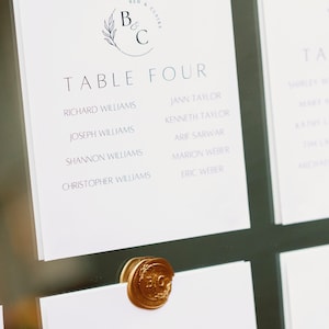 Printed Wedding Table Cards for Seating Chart Wedding Mirror Seating ...