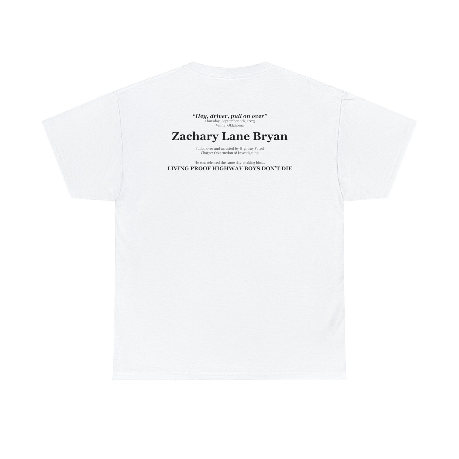 Zach Bryan Mug Shot T-shirt Mug Shot Unisex T-shirt Zach Bryan Tour ...