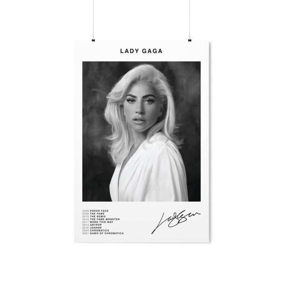 Lady Gaga Black And White Face