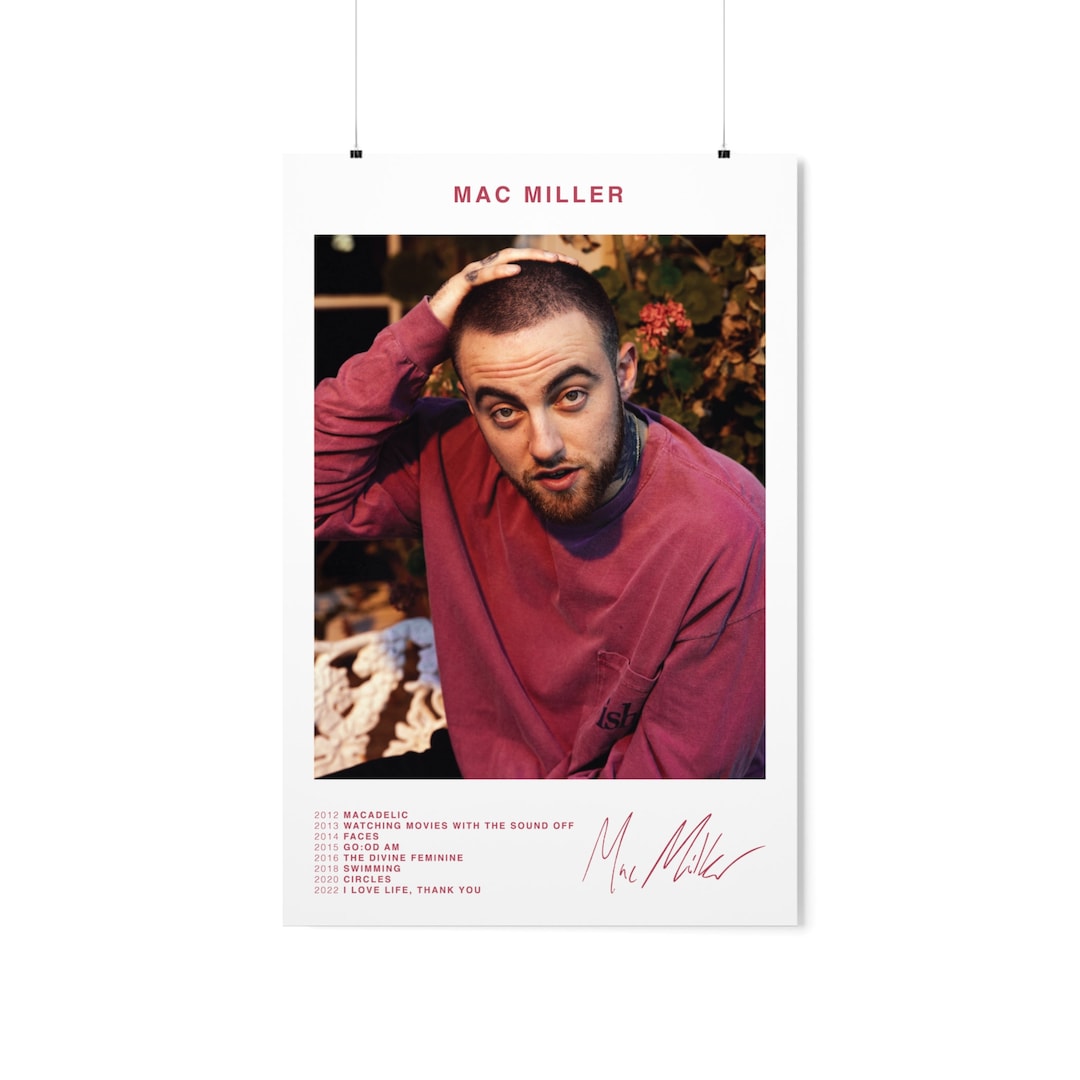 Mac Miller Poster Minimalist Mac Miller Print Poster Poster Print Wall ...